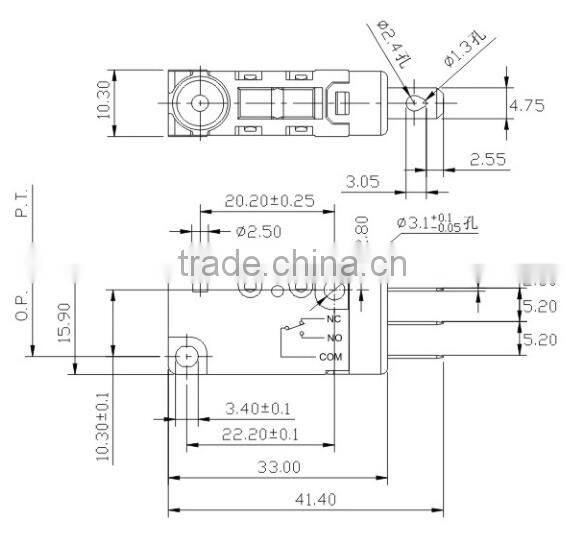 40t85 Waterproof V4ncs Button Electric Micro Switch With 0.1a 250v T85 ...