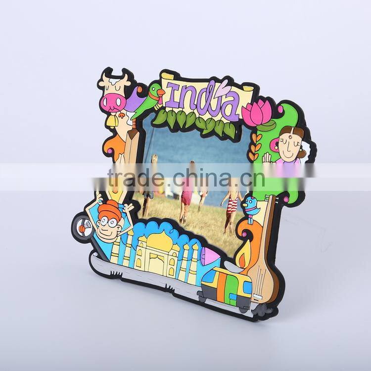 factory direct sales embossed custom design soft silicone photo frames ...