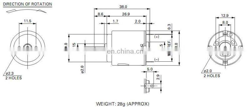 260 motor small electric toy car motors 1.5V RE-260RA-2670 - GoldSupplier