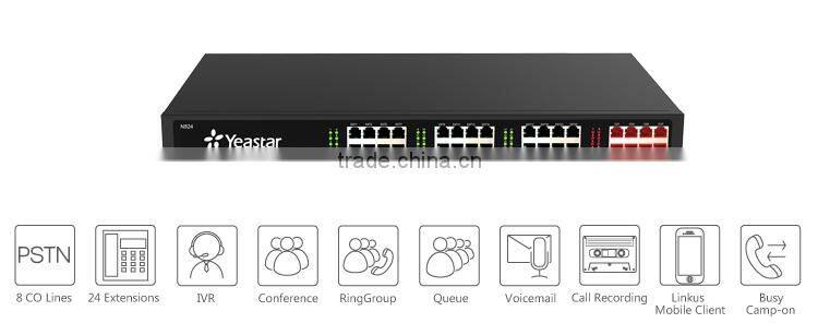 Yeastar N824 New cost-effective hybrid Analog PBX system with 8 CO ...