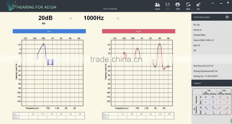 New AD 104 audiometer PC audiometer portable audiometer - GoldSupplier