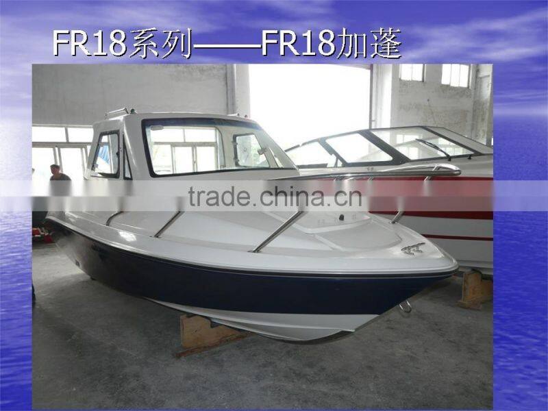 UF18 fiberglass high speed hafl cabin outboard engine yacht - GoldSupplier