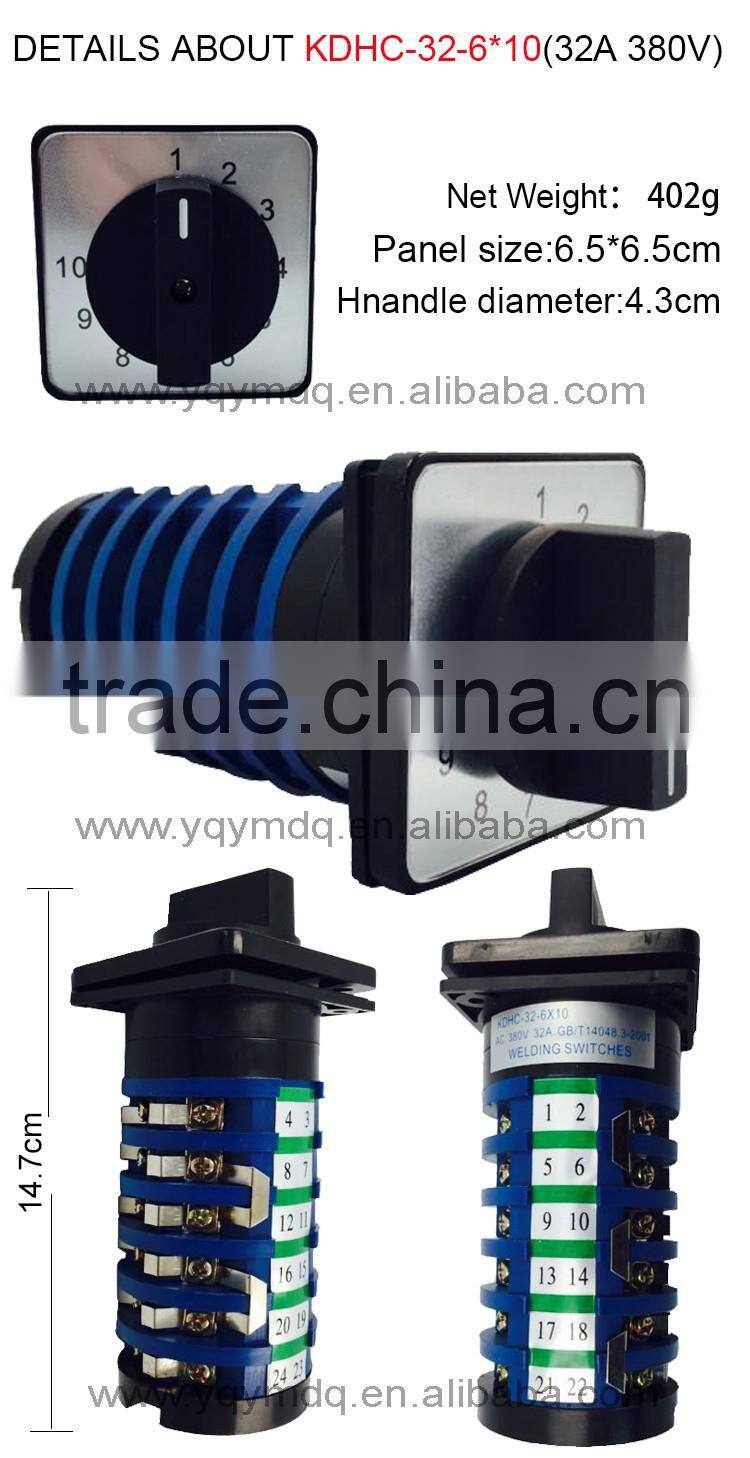 Welding machine switch KDHC-32/3 3 knots 3 poles 32A 3 positions step ...