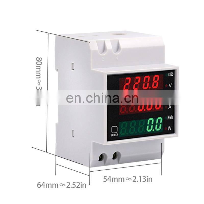 DIN rail Multi-function Meter D52-2042 D52-2047 Digital Voltage Current Power Factor Energy ...