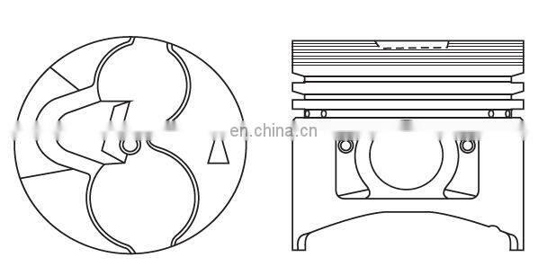 Engine piston kit 4D55T 4D56T MD-103307 MD-103308 MD-103309 M9110VT MD ...