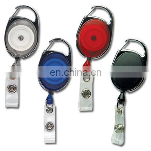 Retractable Key Chain Plastic Bling Rhinestone Badge Reels Punching ...