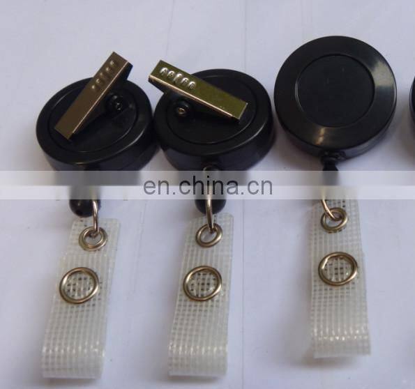 Retractable Key Chain Plastic Bling Rhinestone Badge Reels Punching ...