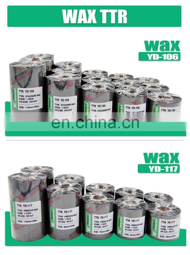 wax ribbon/resin size for 110mm*360m black - GoldSupplier