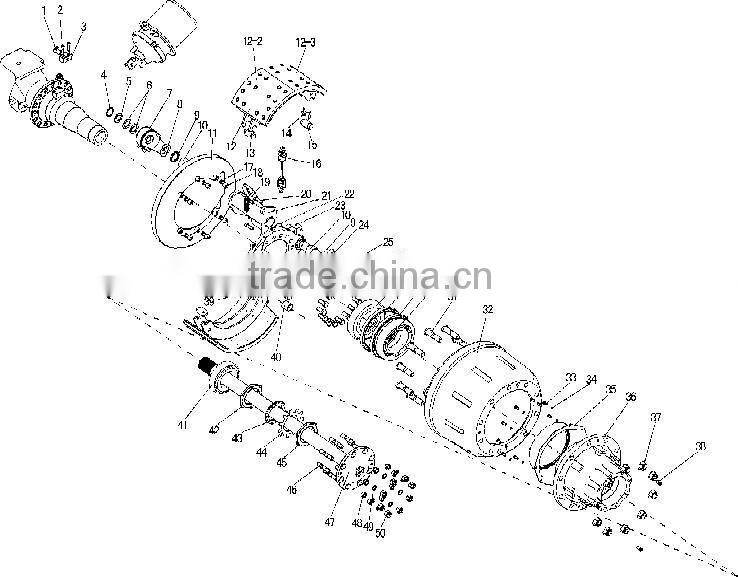 AZ9100440030 HOWO truck brake shoe lining of Brake Shoes from China ...