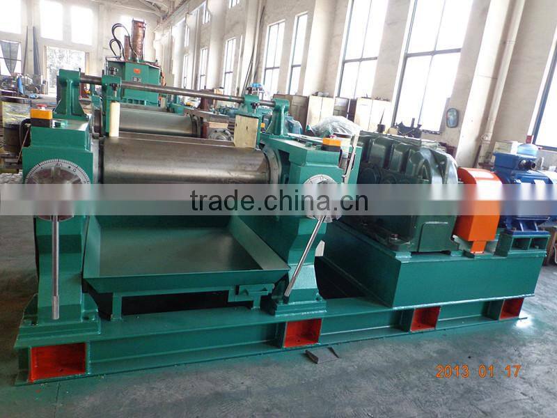 XK-450 Open Mixing Two Roll Rubber Mill / banbury mixer / silicone mixing machine of Open Mill ...