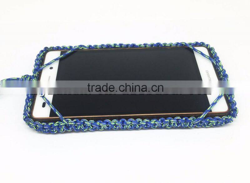 2016 hot sale paracord mobile phone cover weave survival paracord cell ...