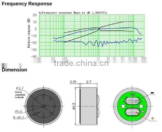 EM6027L-G423-C1033-HN high sensitivity unidirectional electret ...
