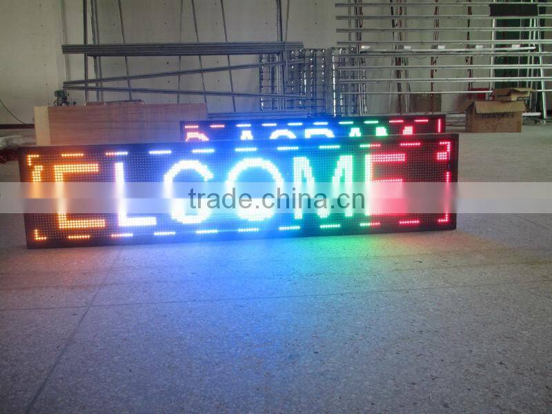 Scrolling/moving text waterproof outdoor led single line display ...