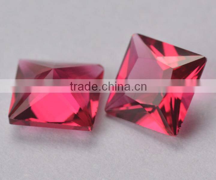 Blue octangle shape diamond cut sapphire glass gem stones for ...