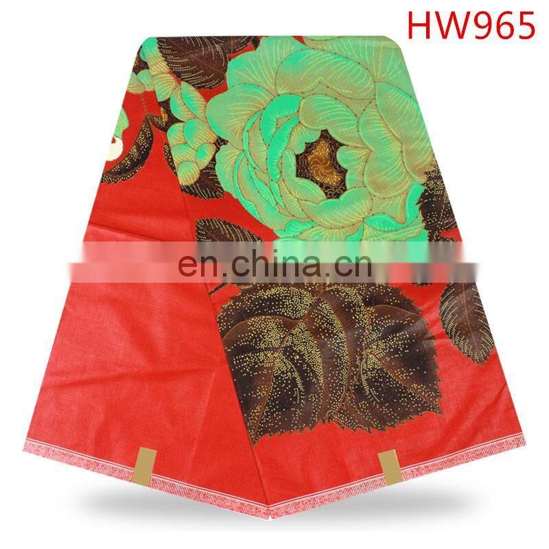 Wholesale super wax java print fabrics african cotton real wax 6 yards ...