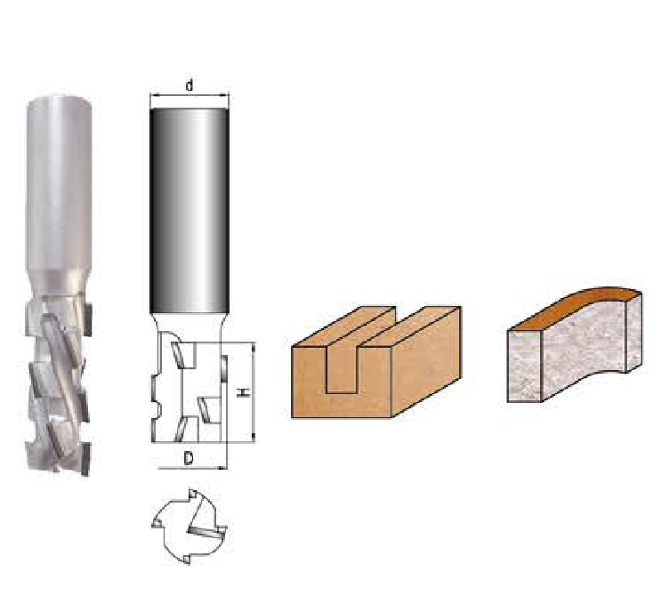 TIDEWAY PCD SPIRAL BITS Z2+2 Diamond PCD woodworking cnc milling cutter ...