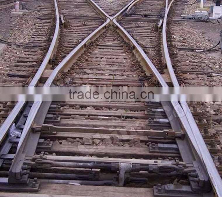 Good quality Horizontal Type Railroad Switch with Rails Ties and Gravel ...