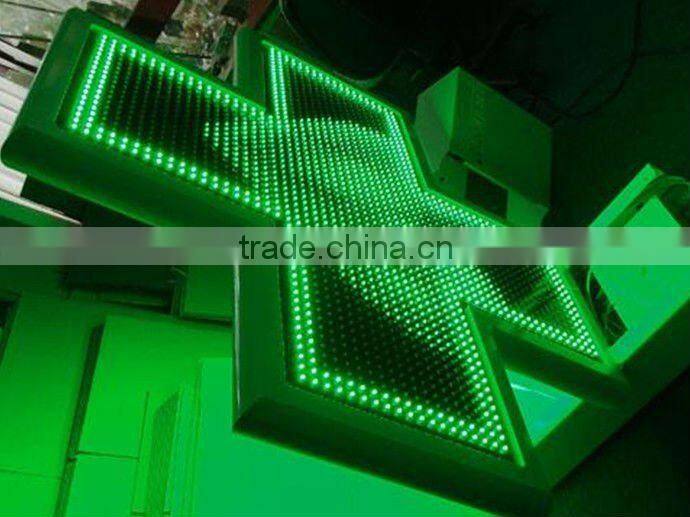 wholesale china programmable two sides 80cm outdoor pharmacy led green ...