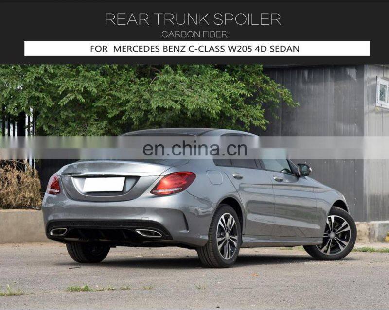 JCSportline W205 Rear Boots Spoiler for Mercedes-Benz C Class W205 C43 C63 AMG S Sedan 4-Door ...