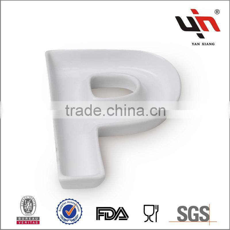 Letter P Ceramic Dish of Snack dish from China Suppliers - 121752707