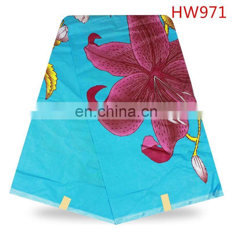 Wholesale super wax java print fabrics african cotton real wax 6 yards ...