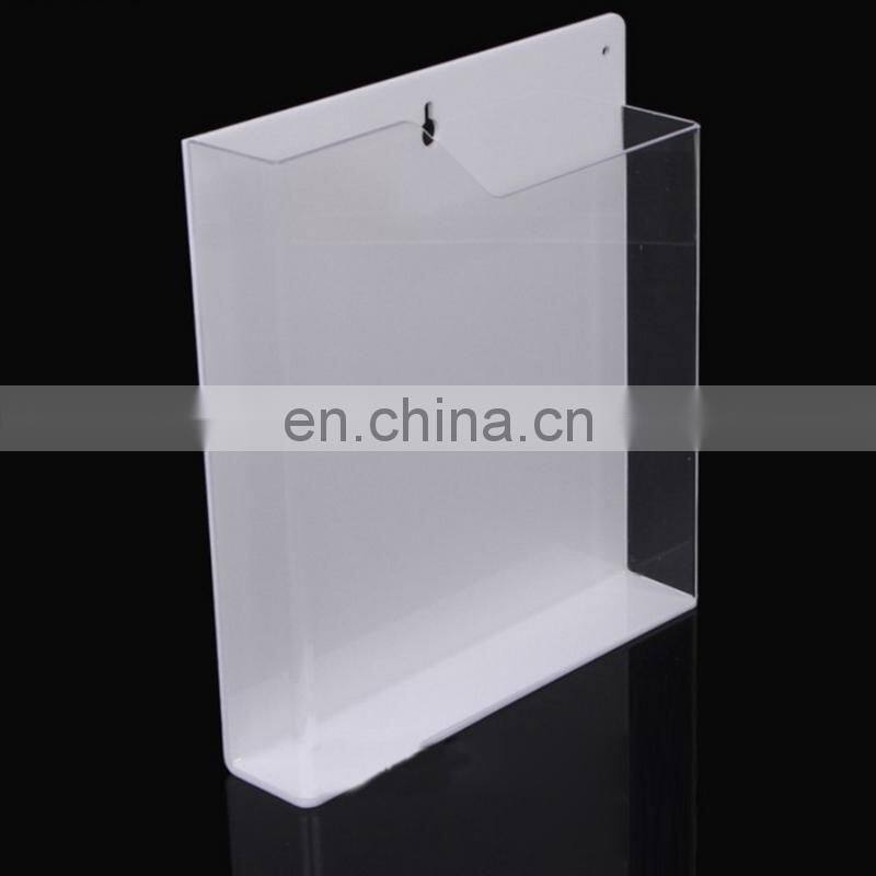White and clear cuctom A4 wall mount document holder wall mount acrylic ...
