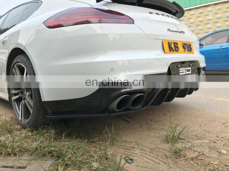 Carbon Fiber Rear Bumper Lip Diffuser for P orsche Panamera 971 Turbo S ...