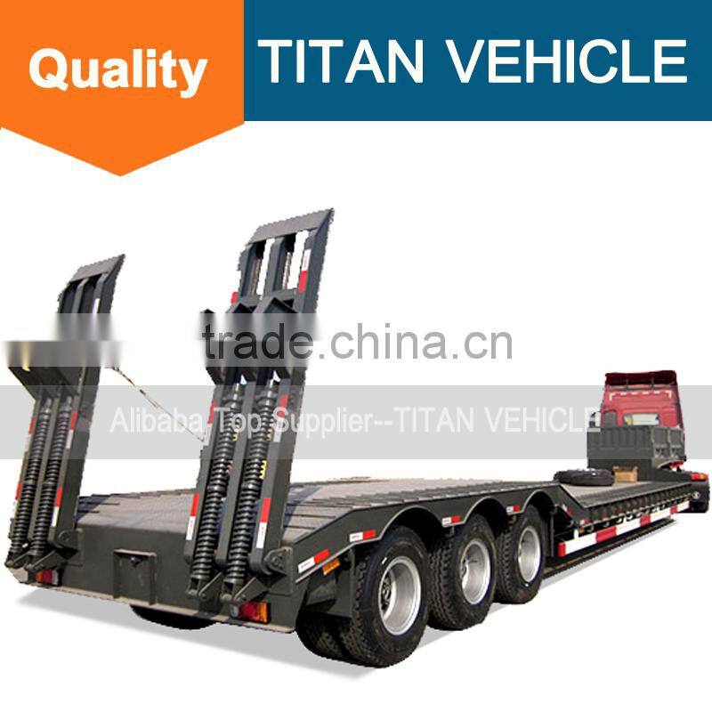 60-80 ton used lowbed trailer, 3 axles used low bed trailers for sale ...
