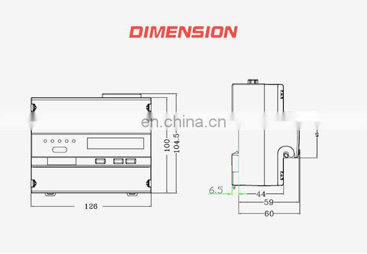 EM735-S 3*230/400V 10(100)A three phase din rail kWh energy meter with ...