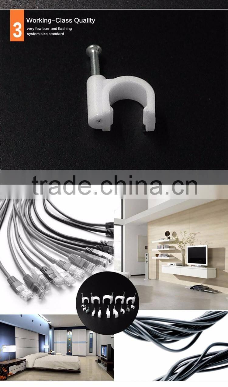 5mm sticky back extension cord wall clips plastic wire holders steel ...