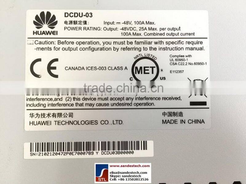 Huawei DCDU-03B 02316825 DC power distribution unit 1U 19inch cabinet 9 ...