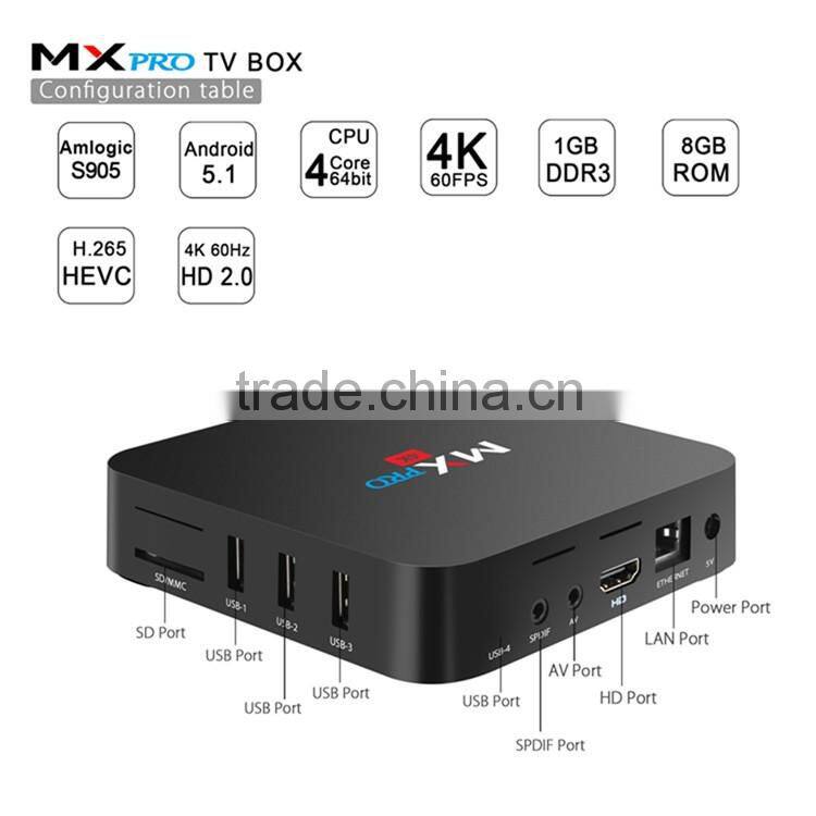 M8R RK3368 Octa core 64bit TV BOX Smart Full HD 4K Smart Android 5.1 TV ...