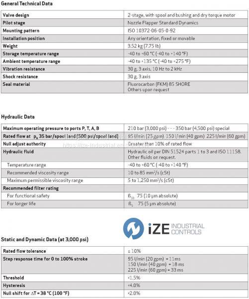 MOOG servo-proportional control valves 72 Series 072-1303-52 - GoldSupplier