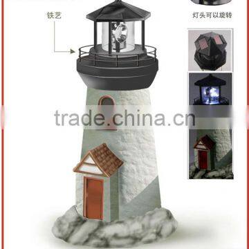 Solar Lighthouse Garden Stake Light with Revolving Beacon Garden ...