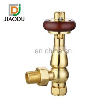 106S-J 1/2" 15mm Brass Thermostatic Wooden retro Radiator Valve for ...