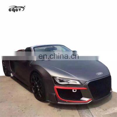 High quality R style body kit for audi R8 front bumper rear bumper side ...