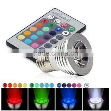 3W E27/GU10/E14/E27 16 Color LED RGB Magic Light Bulb+IR Remote Control CJ-RGBSD-001 - GoldSupplier