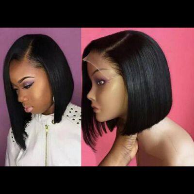 KHH Top Selling Virgin Brazilian 8-18 Inch Bob Wig ,lace Front Bob Wigs ...