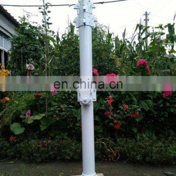 15m 50ft aluminium winch crank up telescopic mast for tv antenna ...