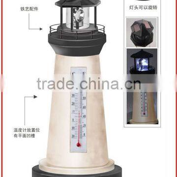 Solar Lighthouse Garden Stake Light with Revolving Beacon Garden ...