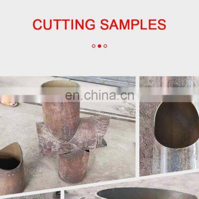 Profile Round Pipe CNC Plasma Cutting Machine With Rollers Tracks Guide ...