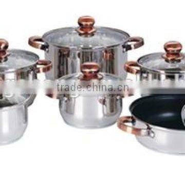 12pcs set dessini dorsch cookware for copper coated stainless steel ...