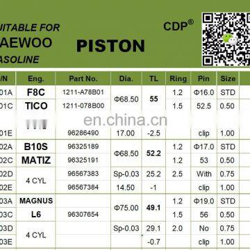 Engine Piston CIELO 1.5 A15MF Piston 49103 93742295 93742294 93742293 ...