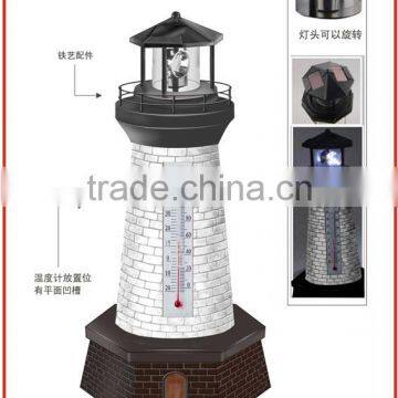 Solar Lighthouse Garden Stake Light with Revolving Beacon Garden ...