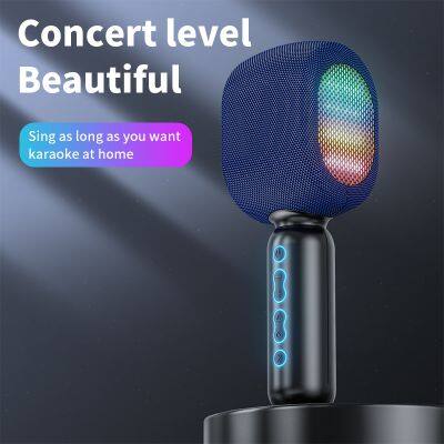 Mini handheld wireless condenser microphone RGB lighting microphone ...