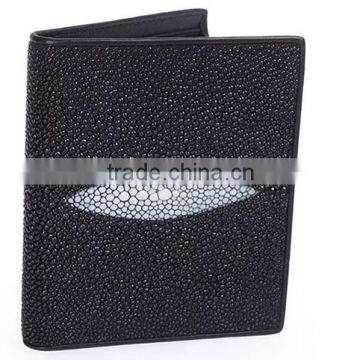 Grace Luxury Rare Black big pearl Manta ray skin leather RFID stingray ...