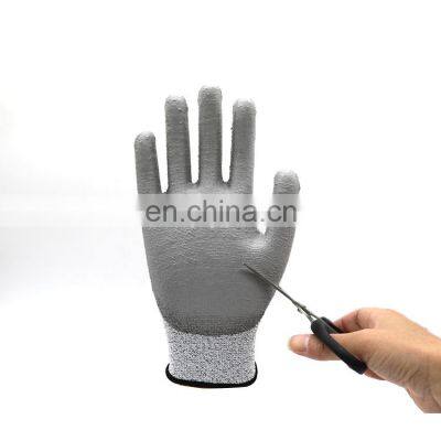CE EN 388 4544 Level 5 Cheap 13G HPPE Cut Proof Safety Kitchen Cry Anti Cut Resistant Gloves ...