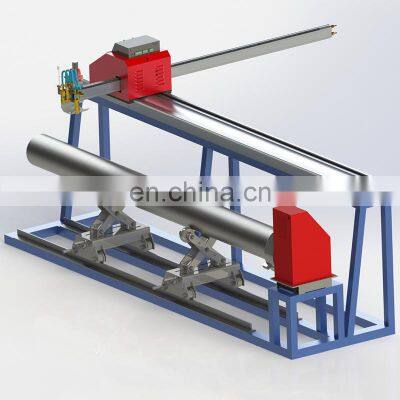 Profile Round Pipe CNC Plasma Cutting Machine With Rollers Tracks Guide ...